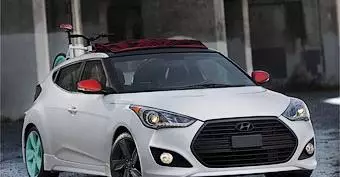 Hyundai turned asymmetrical hatchback in a three-door convertible