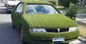 Australian covered the body of his car with a layer of herbs