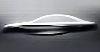 Mercedes-Benz will show a silhouette of a new S-class on sculpture