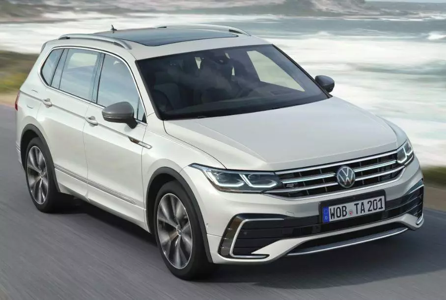 7 ក្រុមហ៊ុន Volkswagen Tiguan Allspace បានធ្វើបច្ចុប្បន្នភាពនៅខាងក្រៅនិងខាងក្នុង 10387_1