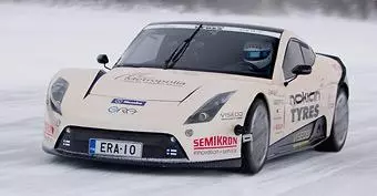 Finnish electric car installed world ice speed record