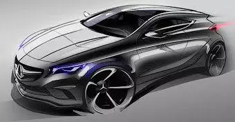 Mercedes-Benz drawn the teaser of the new hatchback A-Class