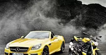 AMG noted the anniversary of collaboration with Ducati yellow roadster