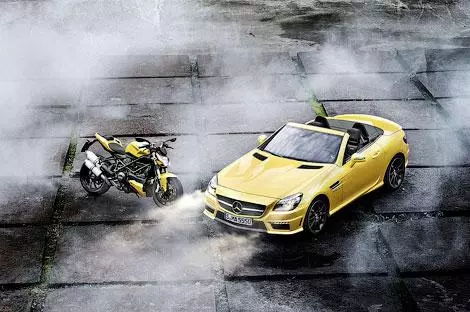 AMG noted the anniversary of collaboration with Ducati yellow roadster 107071_4