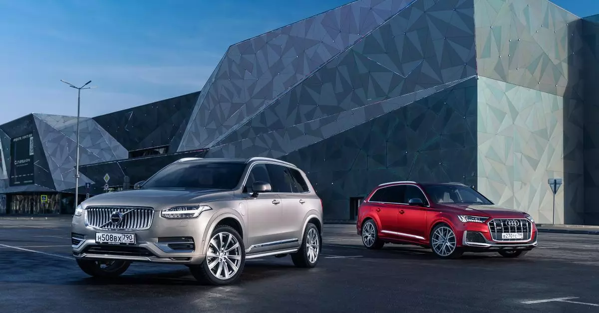 Megadizel Audi SQ7 مقابل Supergibrid Volvo XC90