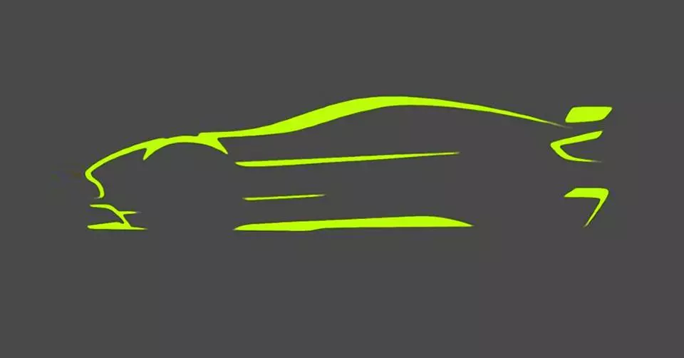 Aston Martin showed a silhouette of a new track coupe