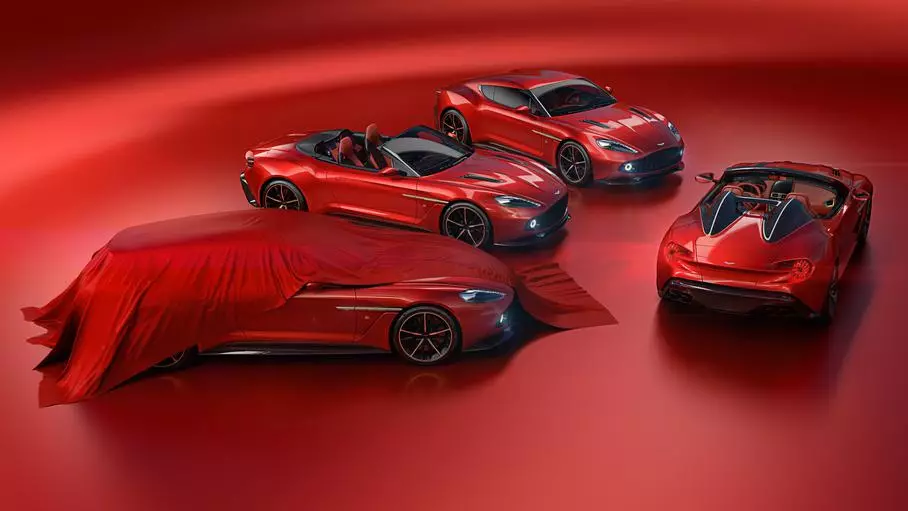 Os catro supercars conxuntos de Aston Martin e Zagato entraron en só