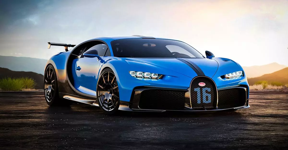 Otvorená spotreba paliva 1500-silné Bugatti Chiron Pur Sport