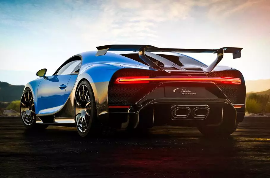 Open gaz konsomasyon nan 1500-fò Bugatti Chiron Pur Sport 3539_2