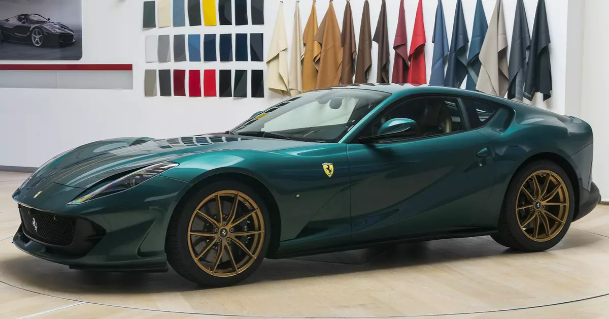 Ferrari 812 Superfast was decorated with vintage leather and wool