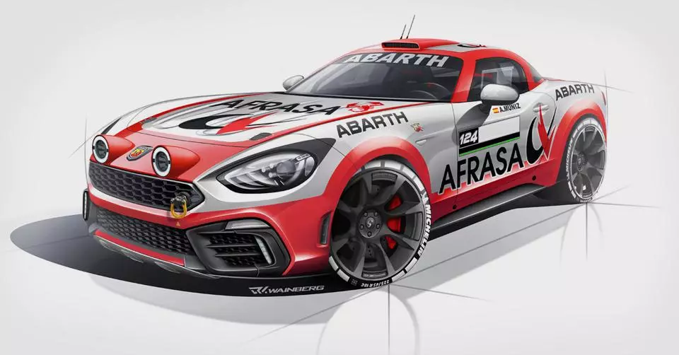 Abarth 124 Spider utbrott i Rally Full Racing Season