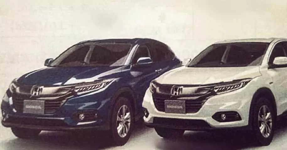 Ny sary voalohany tamin'ny Crossover nohavaozina Honda Hr-v dia niseho