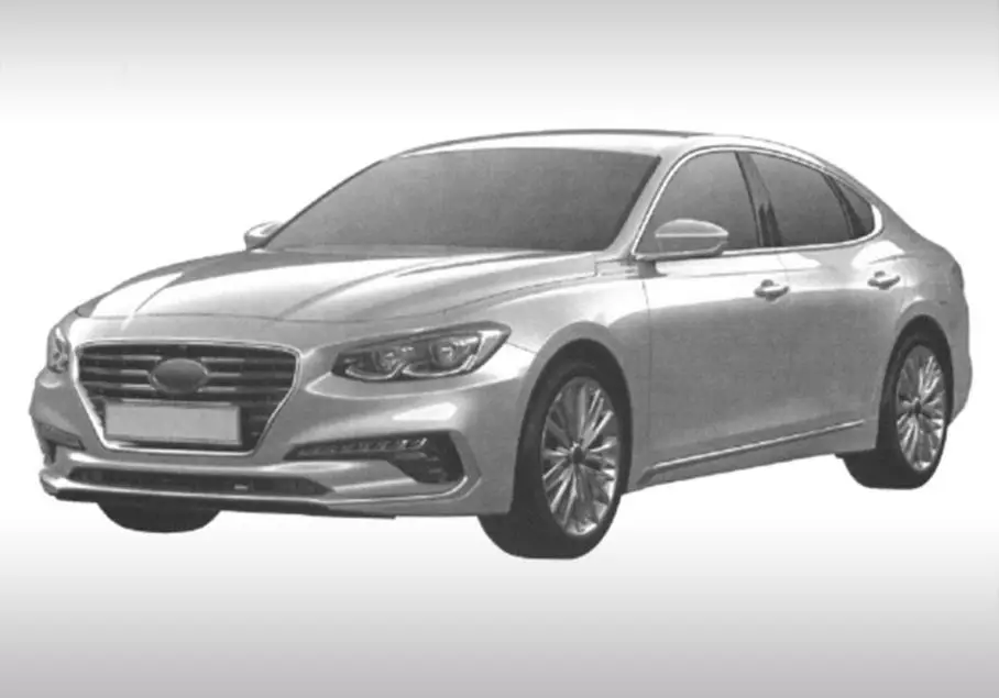 In Russia, patented the design of a large sedan Hyundai 5566_1