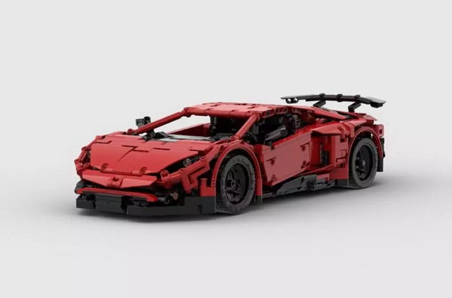 Kusuka ku-lego eqoqwe i-lamborghini aventador ngesilawuli kude 74012_2